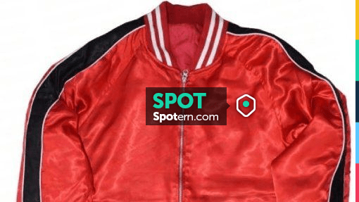 1950s Lenny Lone Wolf Red Satin Bomber Jacket | Spotern