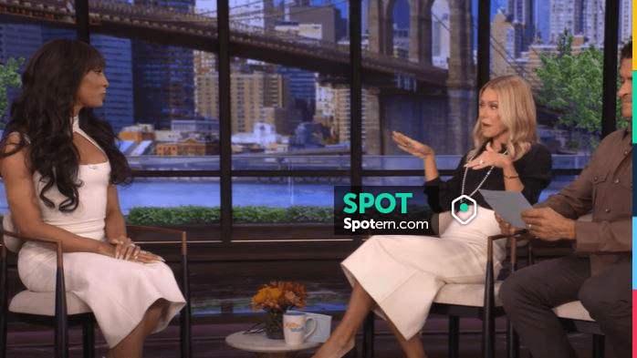 Saint Laurent Shirt in Matte and Shiny Silk worn by Kelly Ripa as seen ...