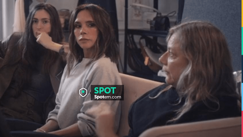 Victoria Beckham Constance Sweatshirt In Grey Marl worn by Victoria ...