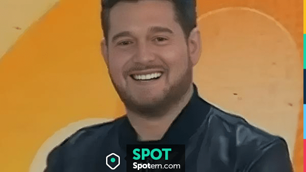 The Today Show 2025 Leather Bomber Jacket worn by Michael Bublé as seen ...