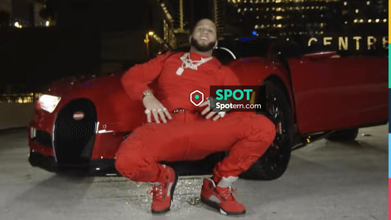 Dior Red 'CD Icon' Sweatshirt worn by El Alfa in El Alfa "El Jefe ...