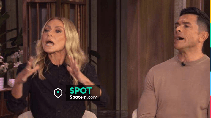 Saint Laurent Shirt in Matte and Shiny Silk worn by Kelly Ripa as seen ...