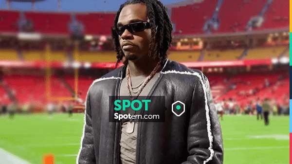 Monday Night Football 2025 Gunna Black Leather Coat in Monday Night ...
