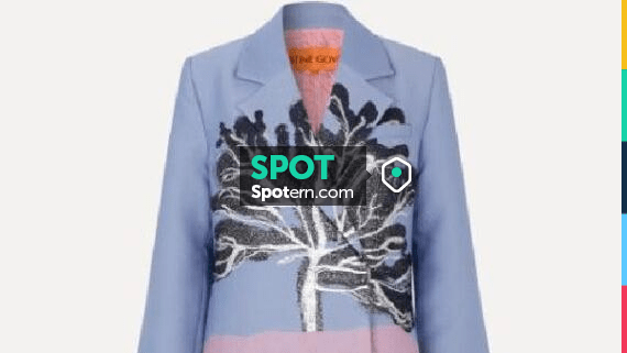 Colorblock Tree Print Coat worn by (RhonniRose Mantilla) as seen in ...