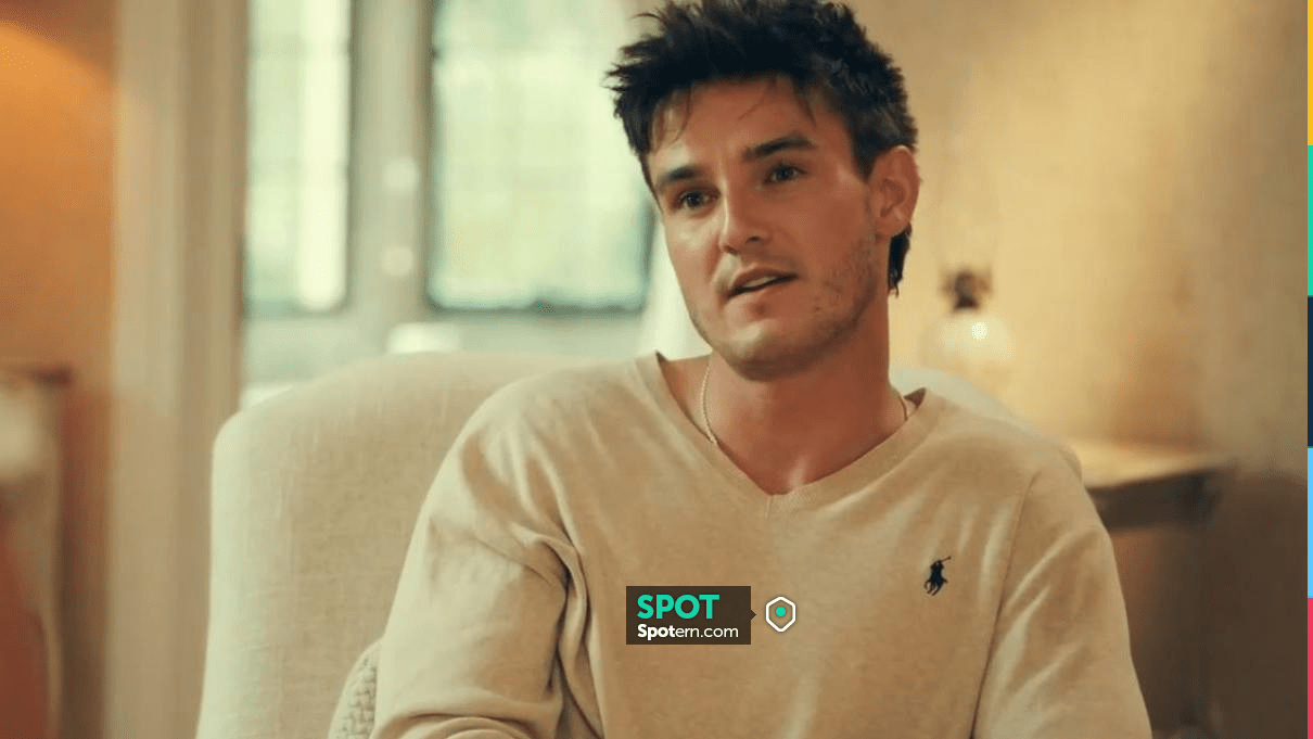 Polo Ralph Lauren V Neck Sweater worn by Alex Mytton as seen in Made in ...