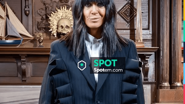Claudia Winkleman Blazer à volants à fines rayures porté par Self ...