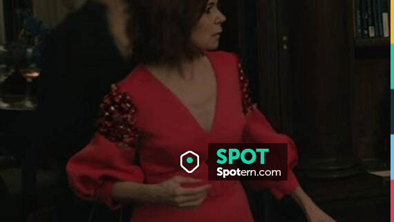 Pink Embellished Puff Sleeves Dress worn by Elsbeth Tascioni (Carrie ...