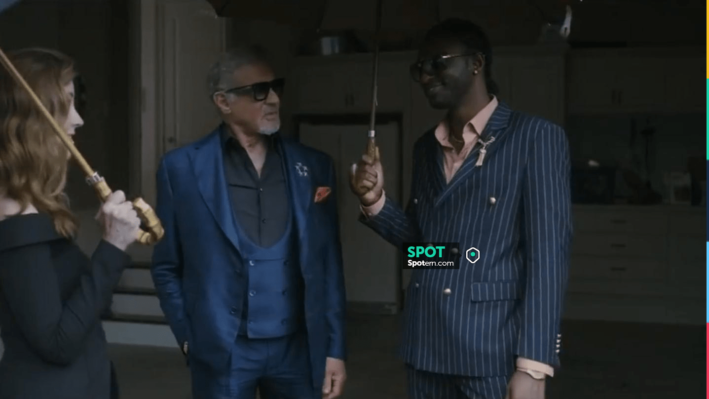 Lacoac Stripe Two Pieces Suit Double Breasted worn by Tyson Mitchell (Jay Will) as seen in Tulsa ...