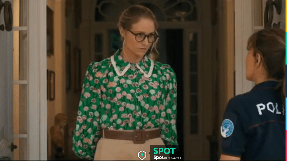 Falda Midi reservada con cinturón usada por Iris Nixon (Niamh Algar) como se ve en The Iris ...