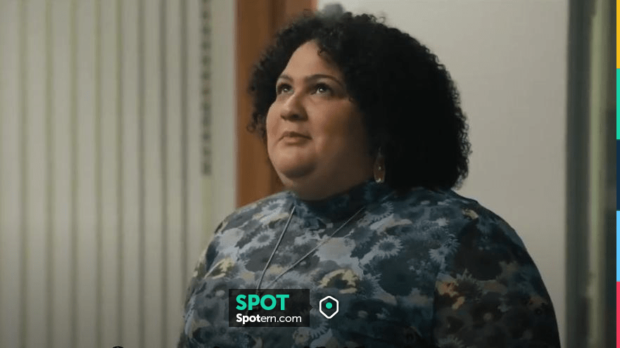 Ganni Floral Mesh Top worn by Jamie (Glo Tavarez) as seen in The Chair ...