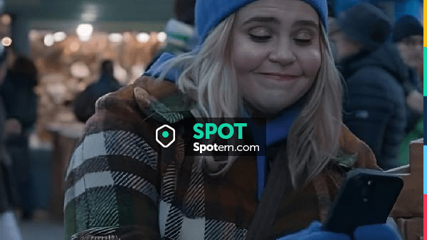 Twelve Dates ‘Til Christmas 2025 Mae Whitman Flannel Coat worn by Kate ...