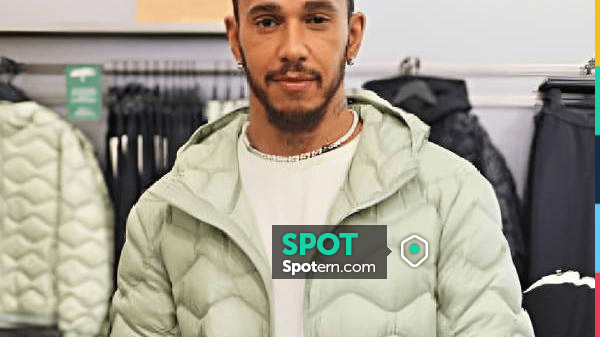 Lewis Hamilton Diamond Quilted Puffer Jacket worn by Lewis Hamilton in ...