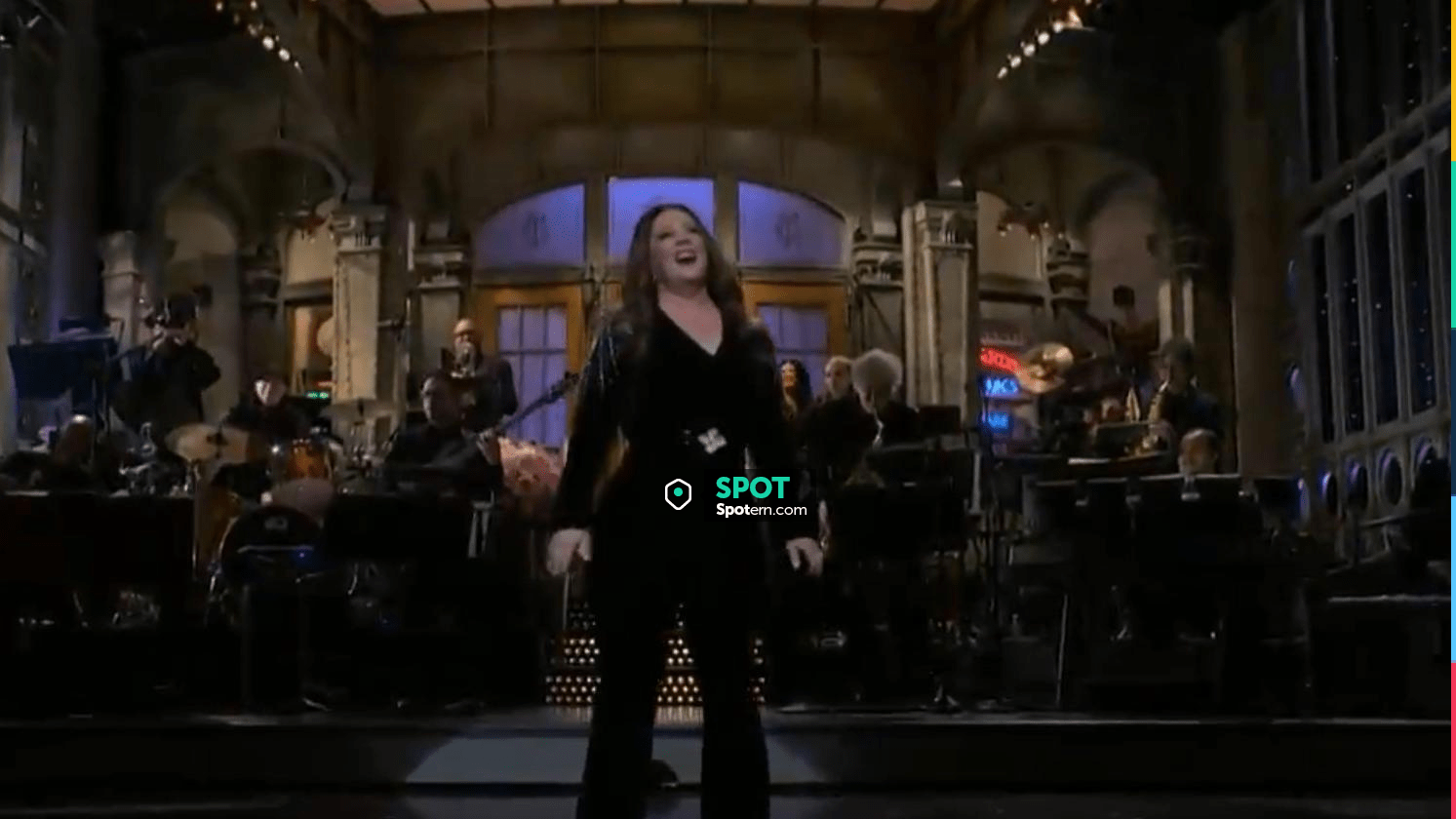 Nadine Merabi Giselle Black Jumpsuit worn by Melissa McCarthy as seen ...