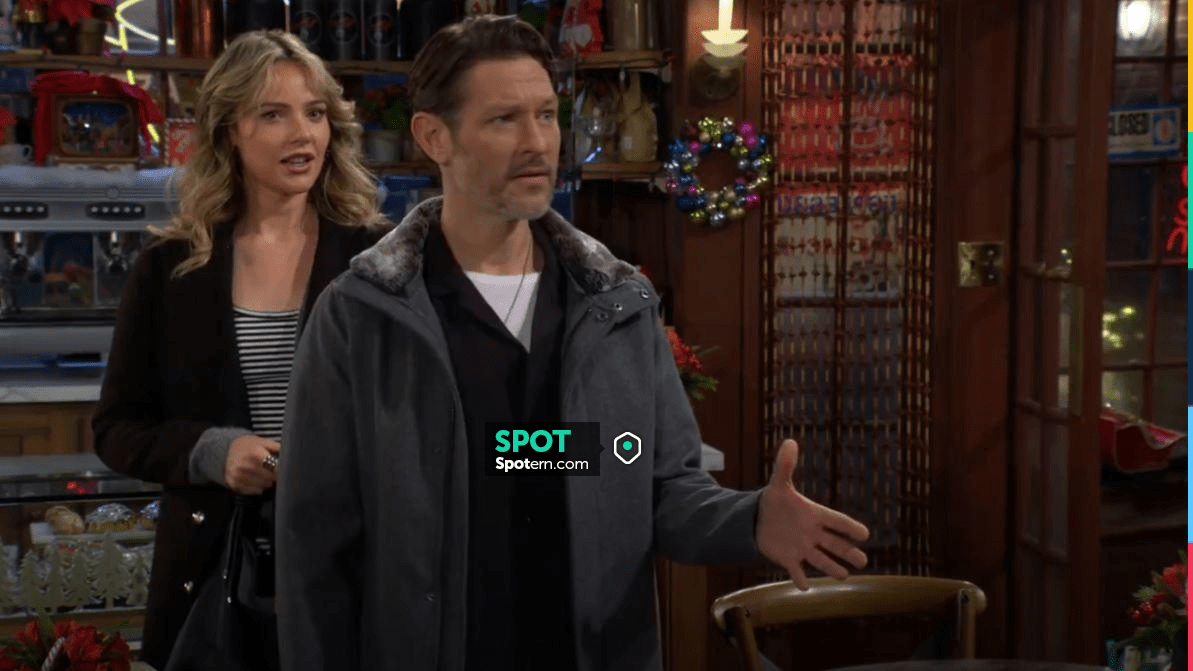 Calvin Klein Walking Wool Blend Coat with Faux Fur Trim worn by Daniel ...