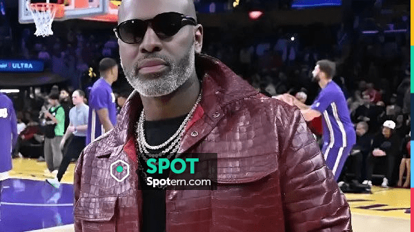 Corey Gamble LA Lakers Game Leather Jacket in Adele looks glam as she ...