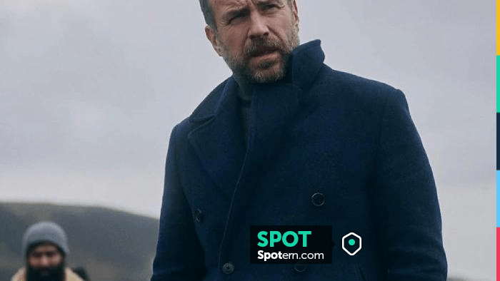 Rafe Spall Under Salt Marsh 2026 Blue Coat of Eric Bull (Rafe Spall) in ...