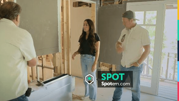 Paige Sawyer Ripped High Waist Straight Leg Jeans worn by Joanna Gaines ...