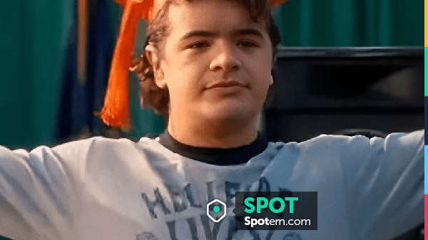 Stranger Things S05 Dustin Grey Hellfire Lives Print T-Shirt as seen in ...