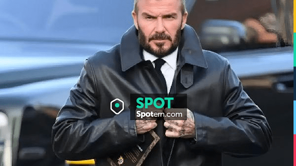 David Beckham Funeral Of Gary Mounfield Leather Coat in ???? David ...