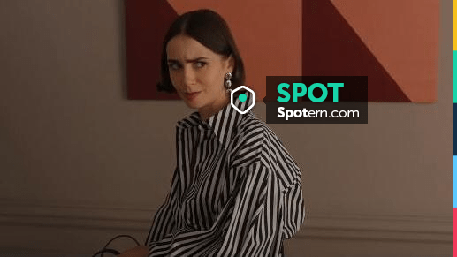 Sora Bijoux Boucles Dixie worn by Emily Cooper (Lily Collins) as seen ...