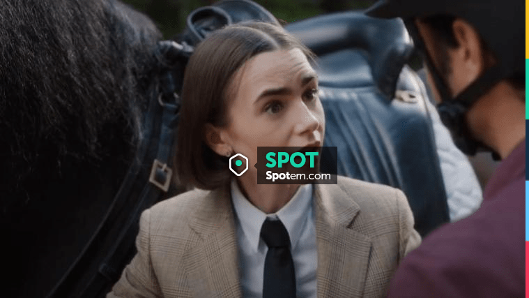 Von Treskow Luxe Open Pear Earrings worn by Emily Cooper (Lily Collins ...