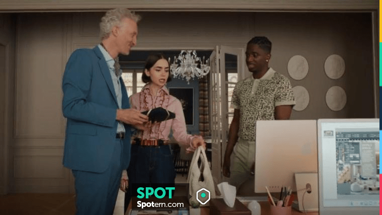 Tod’s T Timeless Shopping Bag worn by Emily Cooper (Lily Collins) as ...