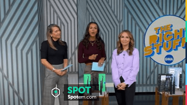 Kira Grace High Waist Wide Leg Pants worn by Ginger Zee as seen in Good ...