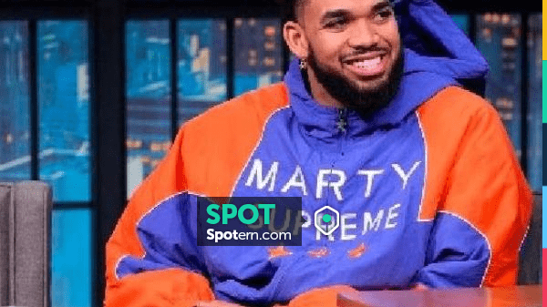 Late Night With Seth Meyers Karl-Anthony Towns Marty Supreme Jacket as ...