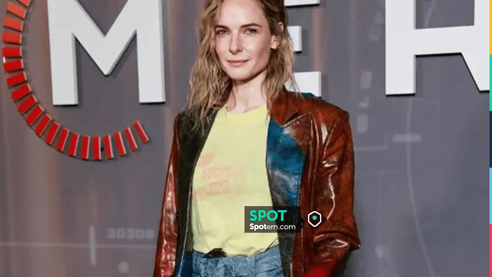 Rebecca Ferguson Mercy London Photocall Leather Coat (Rebecca Ferguson ...
