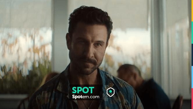 Hartford Palm Camp-Collar Floral-Print Cotton Shirt worn by Richard (Pablo Schreiber) as seen in ...