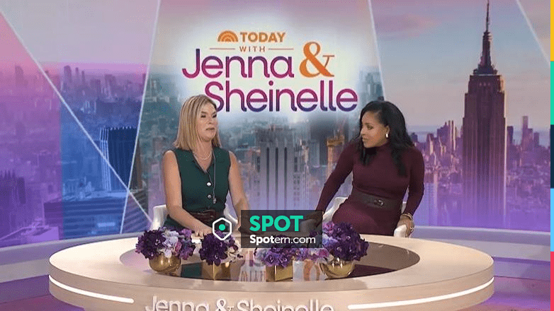 Veronica Beard Elsy Leather-Buckle Belt worn by Jenna Bush Hager as ...