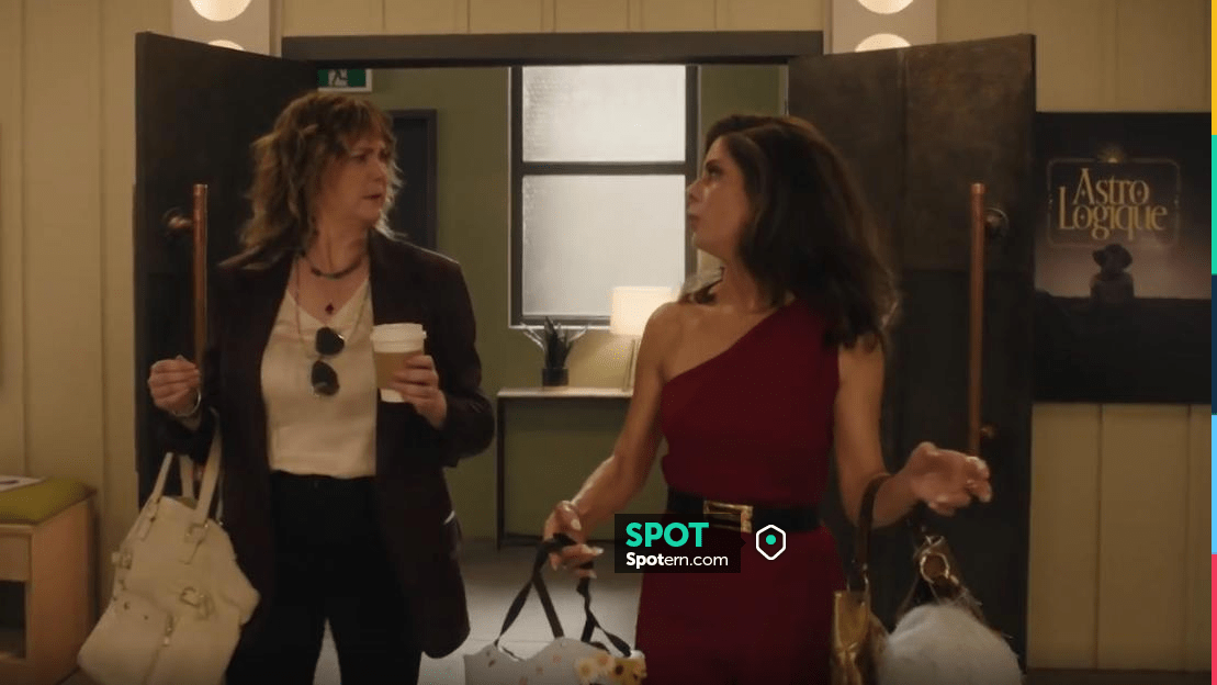 Victoria Beckham Jumbo Dorian Belt In Navy Leather worn by Kris ...