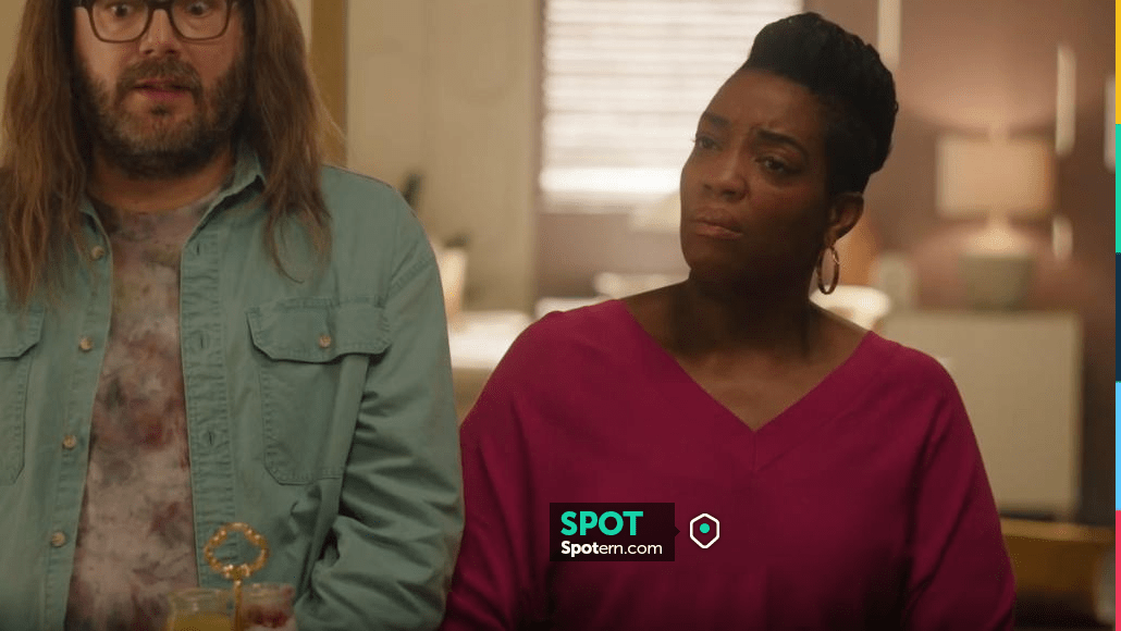 Madewell Cashmere V Neck Sweater worn by Jamila (Leslie Adlam) as seen ...