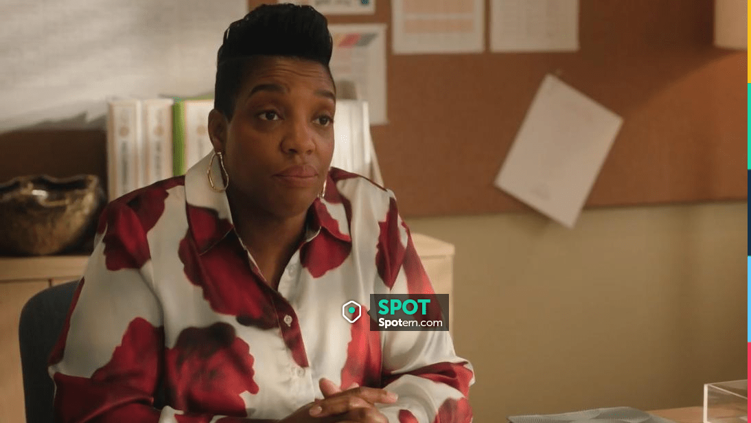Icone Floral Print Satiny Shirt worn by Jamila (Leslie Adlam) as seen ...