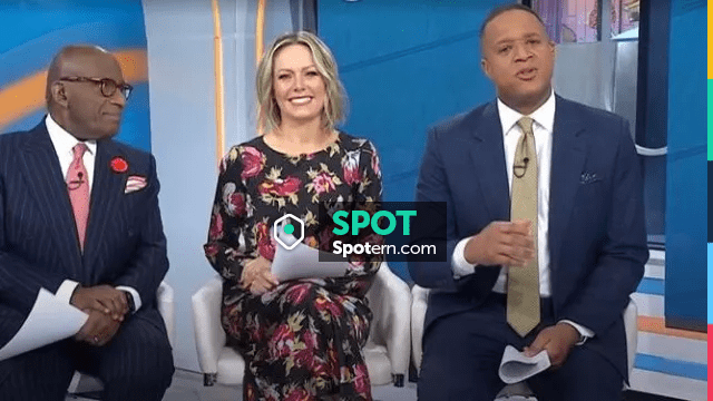 Rixo Floral Crew Neck Midi Dress worn by Dylan Dreyer as seen in Today ...