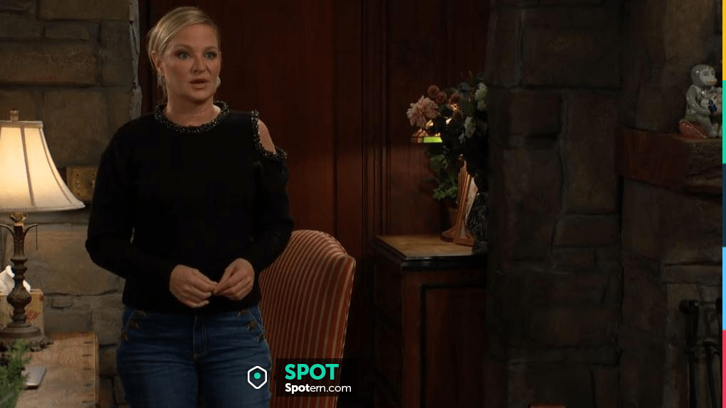 Ramy Brook Helena High-Rise Flare Jean in Medium Wash worn by Sharon ...