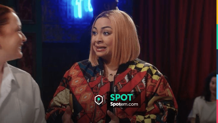 Etro Patchwork Reversible Bomber Jacket worn by Raven Symone as seen in ...