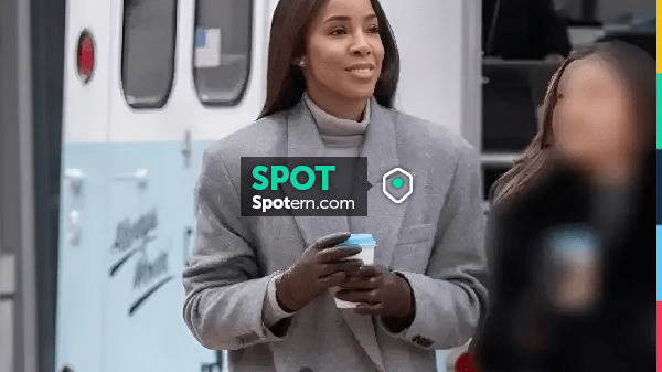 Objetivos de Relación 2026 Kelly Rowland Grey Coat que lleva Leah ...
