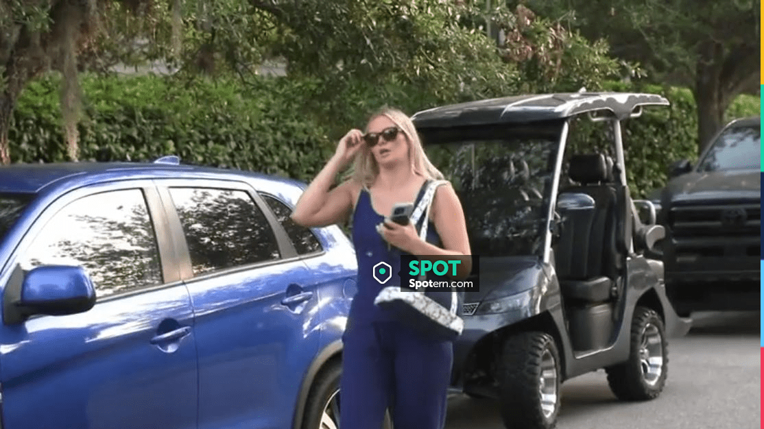 American Tall Navy Blue Waffle Knit Henley Tank worn by Molly O’Connell ...