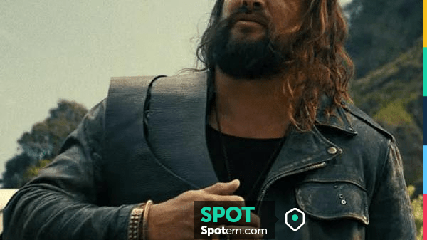 The Wrecking Crew 2026 Jason Momoa Biker Leather Jacket worn by Jonny ...