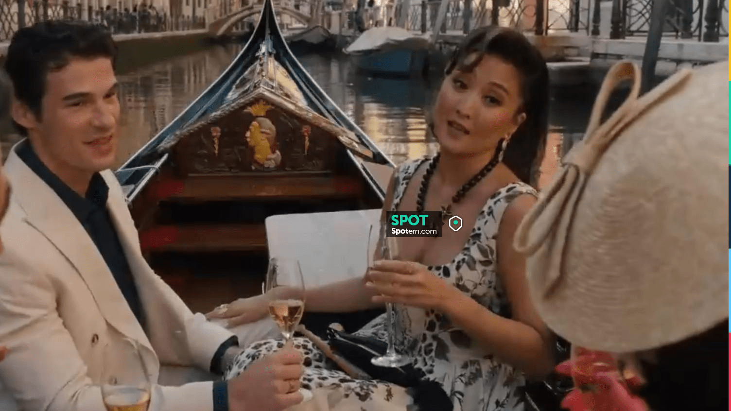 Nach Bijoux Leopard, Flower and Pearl Necklace worn by Mindy Chen ...