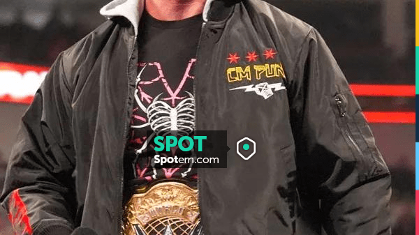 WWE CM Punk Black Hooded Bomber Jacket worn by CM Punk (CM Punk) in WWE ...