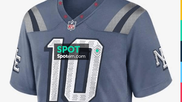 Drake Maye New England Patriots Rivalries Storm Blue Jersey | Spotern