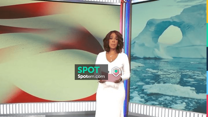 Robe pull tricoté côtelé de Lini Carolyn portée par Gayle King vue dans ...
