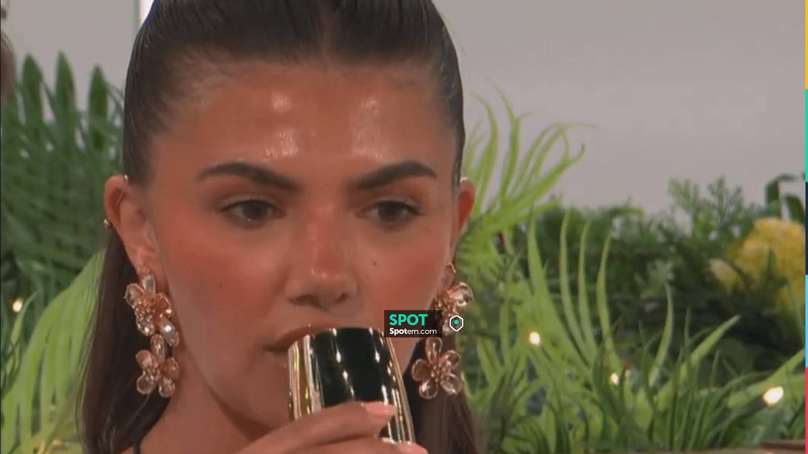 Asos Design Drop Earrings worn by Samie Elishi as seen in Love Island ...