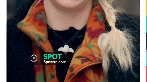 The Great Pottery Throwdown S09 Orange Floral Print Fleece Jacket | Spotern