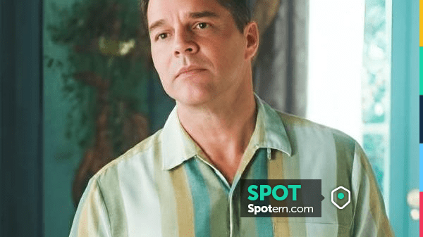 Ricky Martin Palm Royale S02 Multicolor Striped Shirt worn by Robert ...