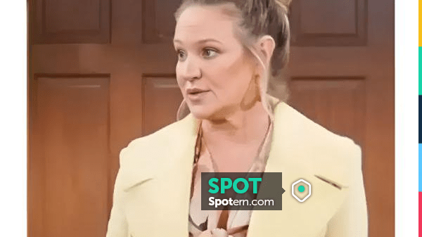 The Young And The Restless 2026 Sharon Newman Pastel Yellow Coat worn ...