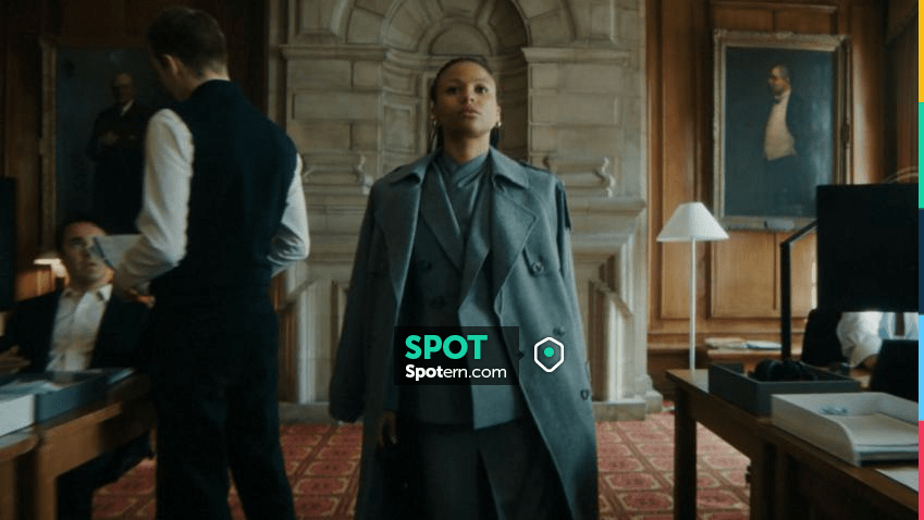 Hugo Boss Belted Trench Coat worn by Harper Stern (Myha'la Herrold) as ...
