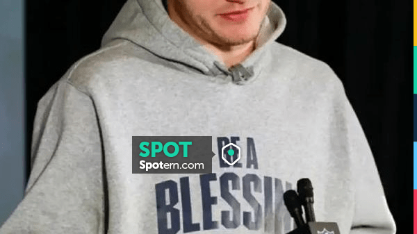 Drake Maye Be A Blessing Grey Hoodie | Spotern